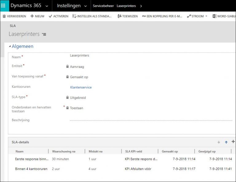 SLA’s (Service Level Agreements) in Microsoft Dynamics 365 CRM